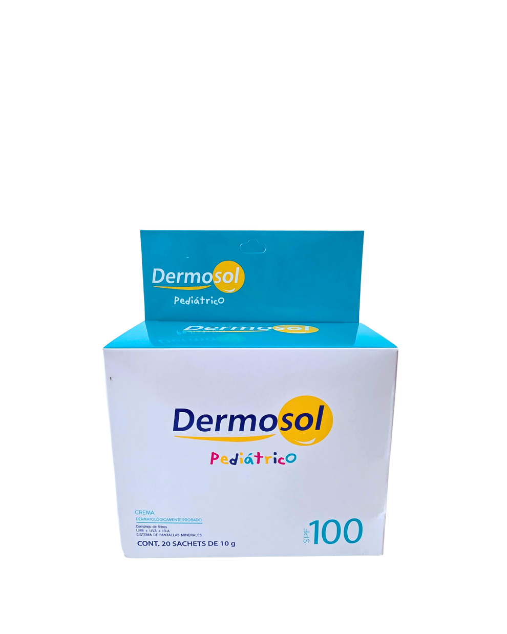 DERMOSOL PEDIÁTRICO SPF 100 CAJA x 20 Sachets – DECOMEDIC